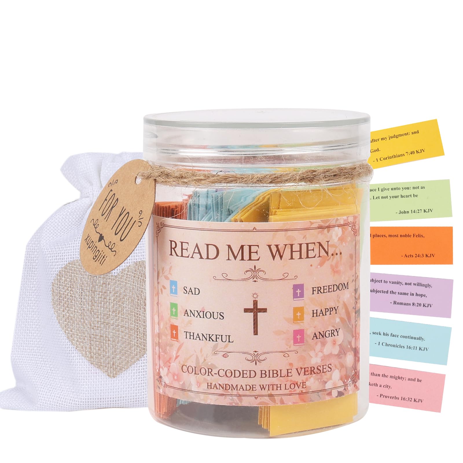 Amazon.com: Handmade Jars Valentines Day Gifts Jar Bible Verses in a ...