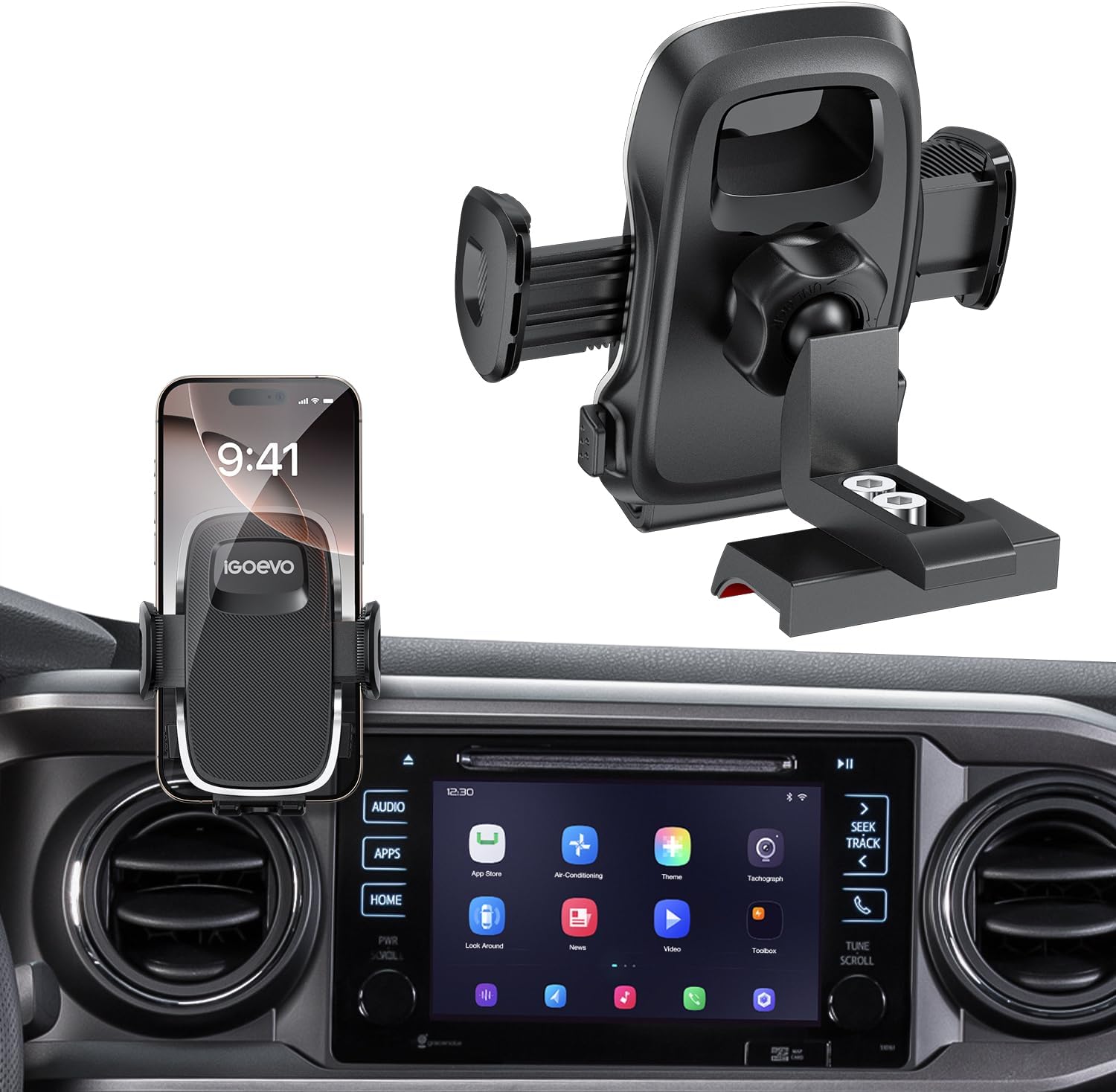 Amazon.com: iGoevo Upgraded Tacoma Phone Mount for Toyota Tacoma 2016 ...