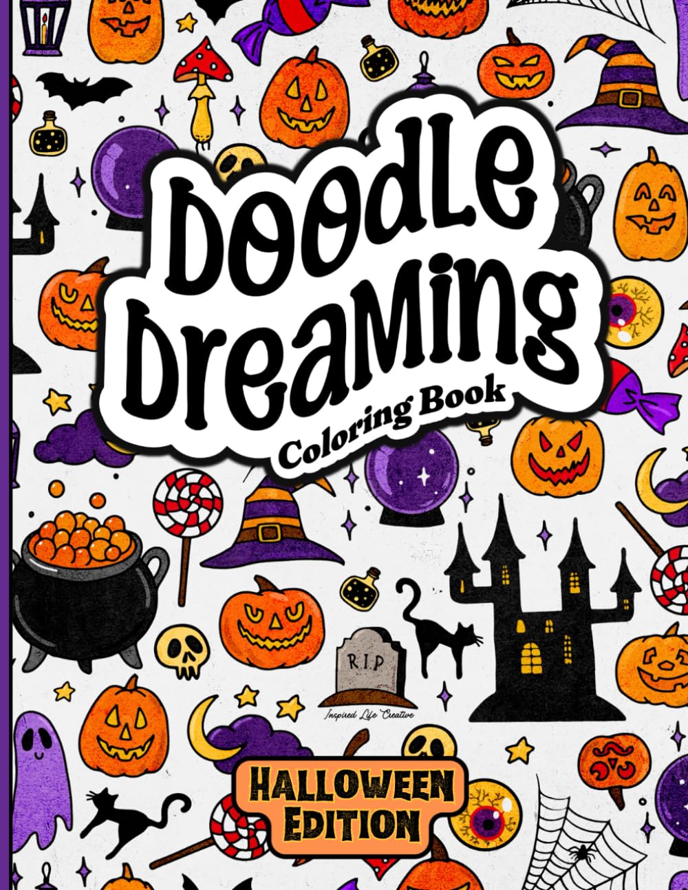 Amazon.com: Doodle Dreaming Coloring Book: Halloween Edition, Doodle ...