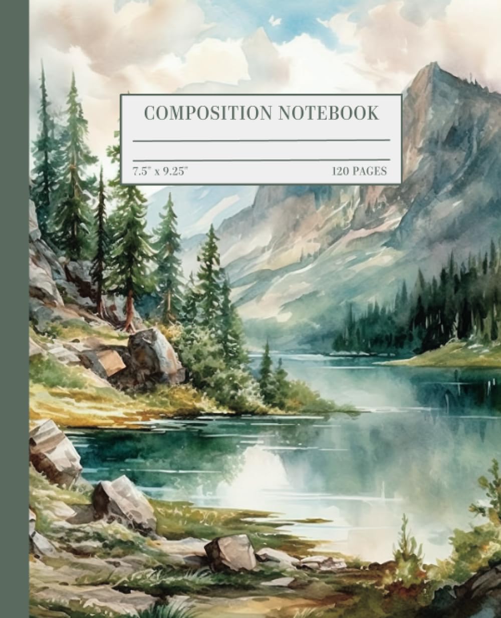 Hiking in the Pacific Northwest Watercolor Composition Notebook College ...