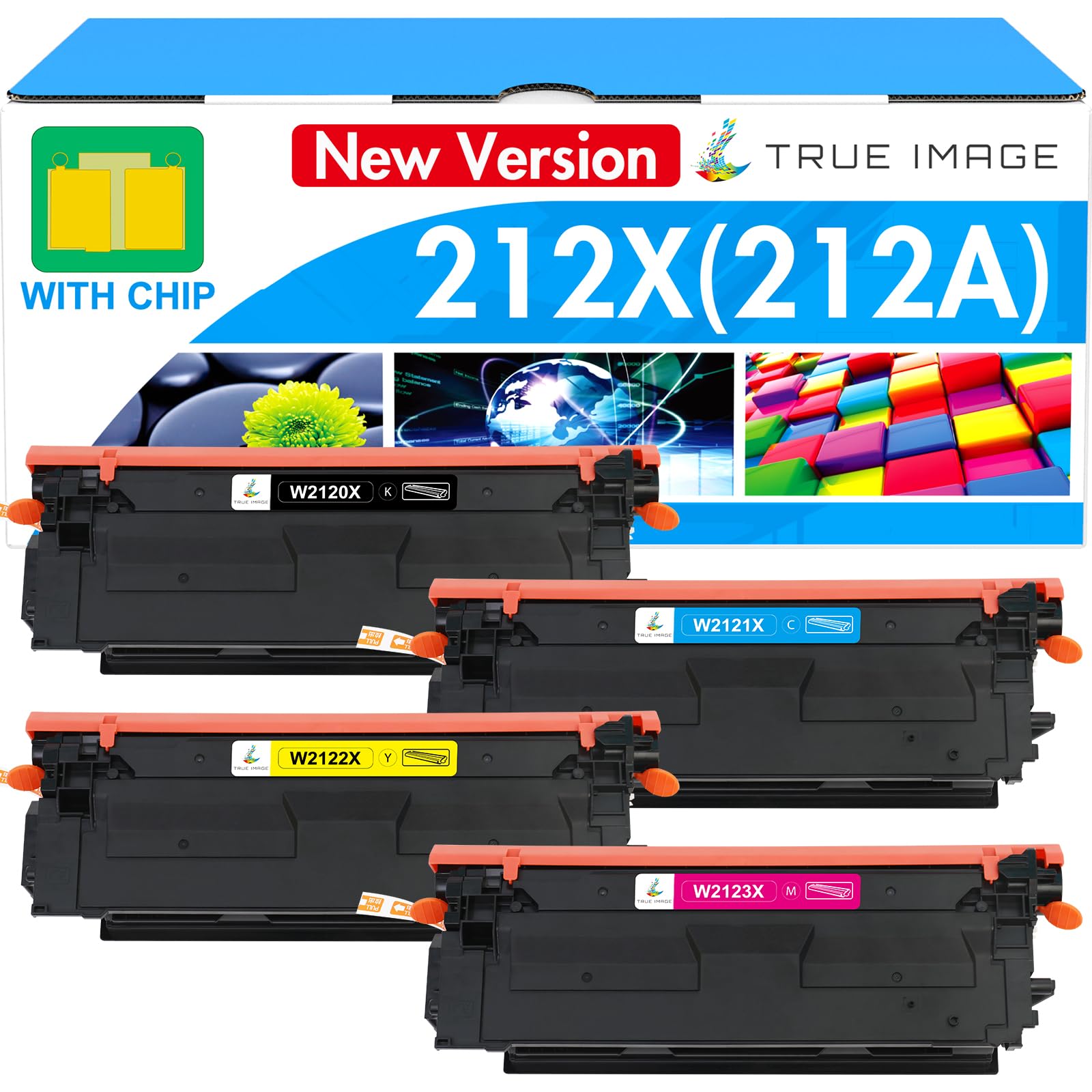 Amazon.com: 212X Toner Cartridges 4 Pack (with Chip) Compatible for HP ...