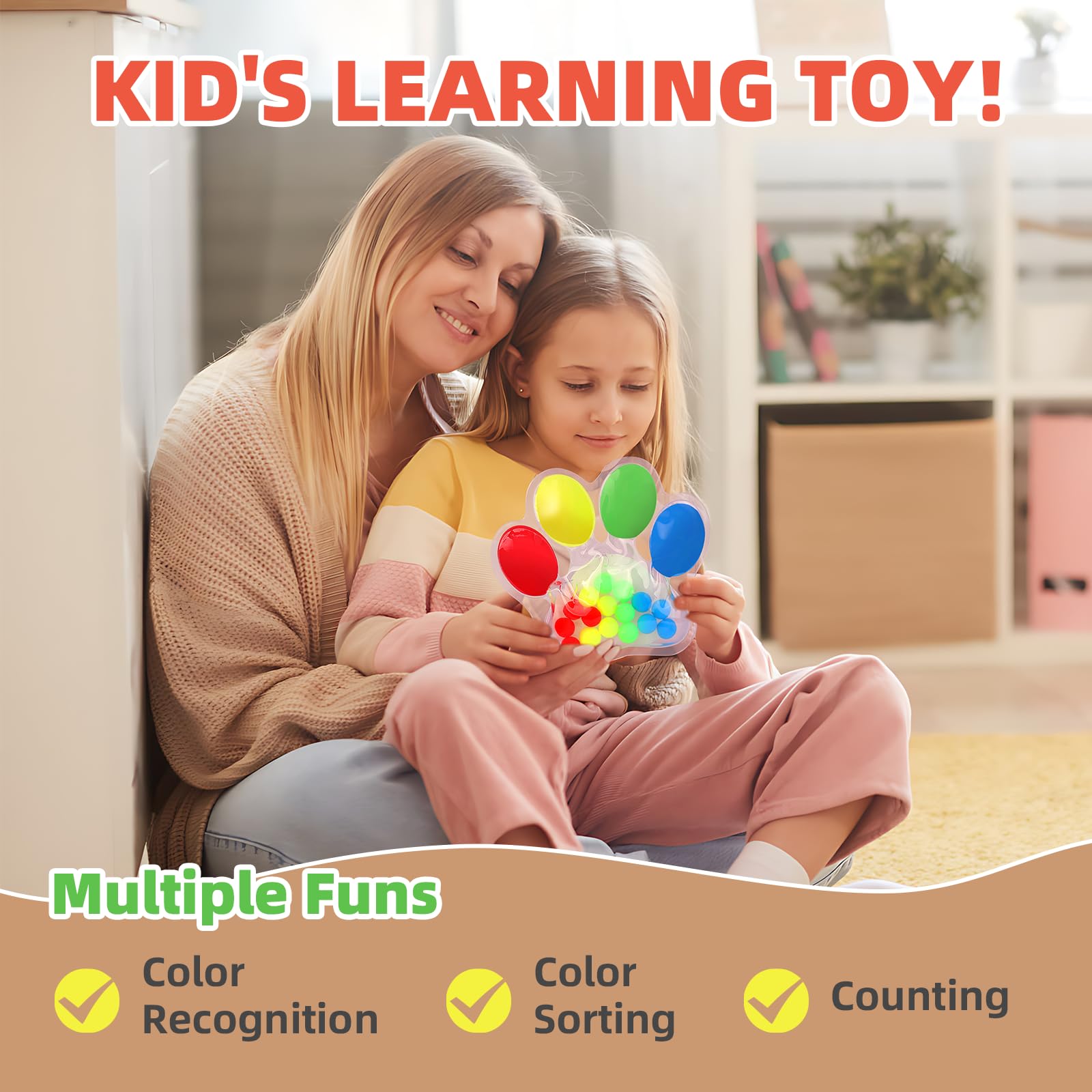 Color Sorting Sensory Toys Fine Motor Skills Toddlers Montessori Color ...