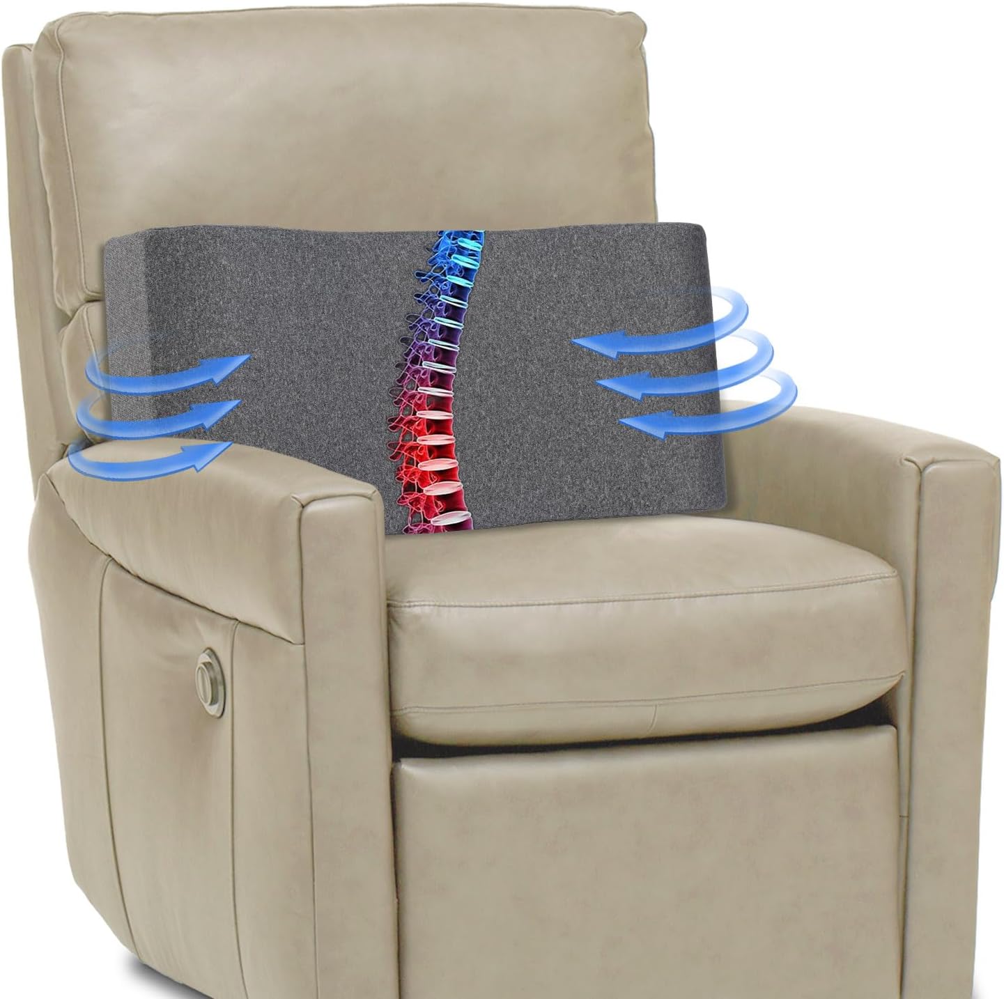 Amazon.com: HOMBYS Lumbar Support Pillow for Recliner Chair, High ...