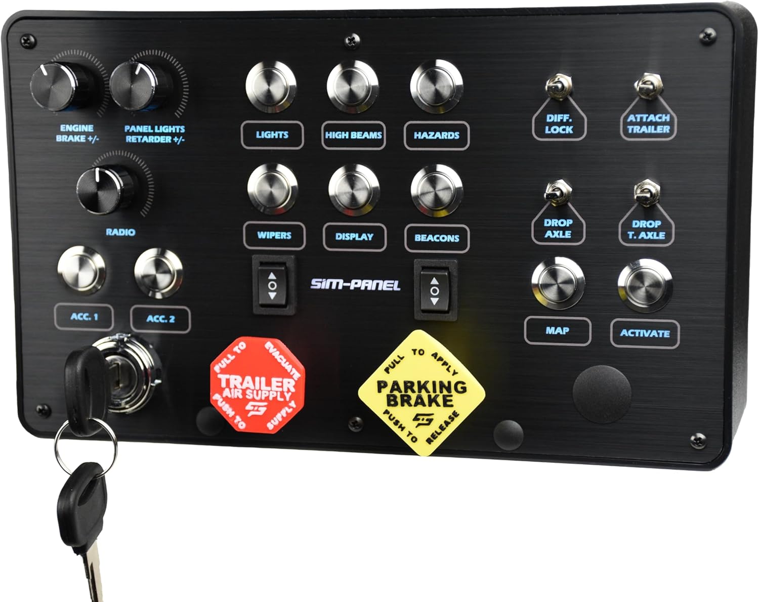 Amazon.com: Sim-Panel Classic 2 Button Box for ATS/ETS2 (American Truck ...