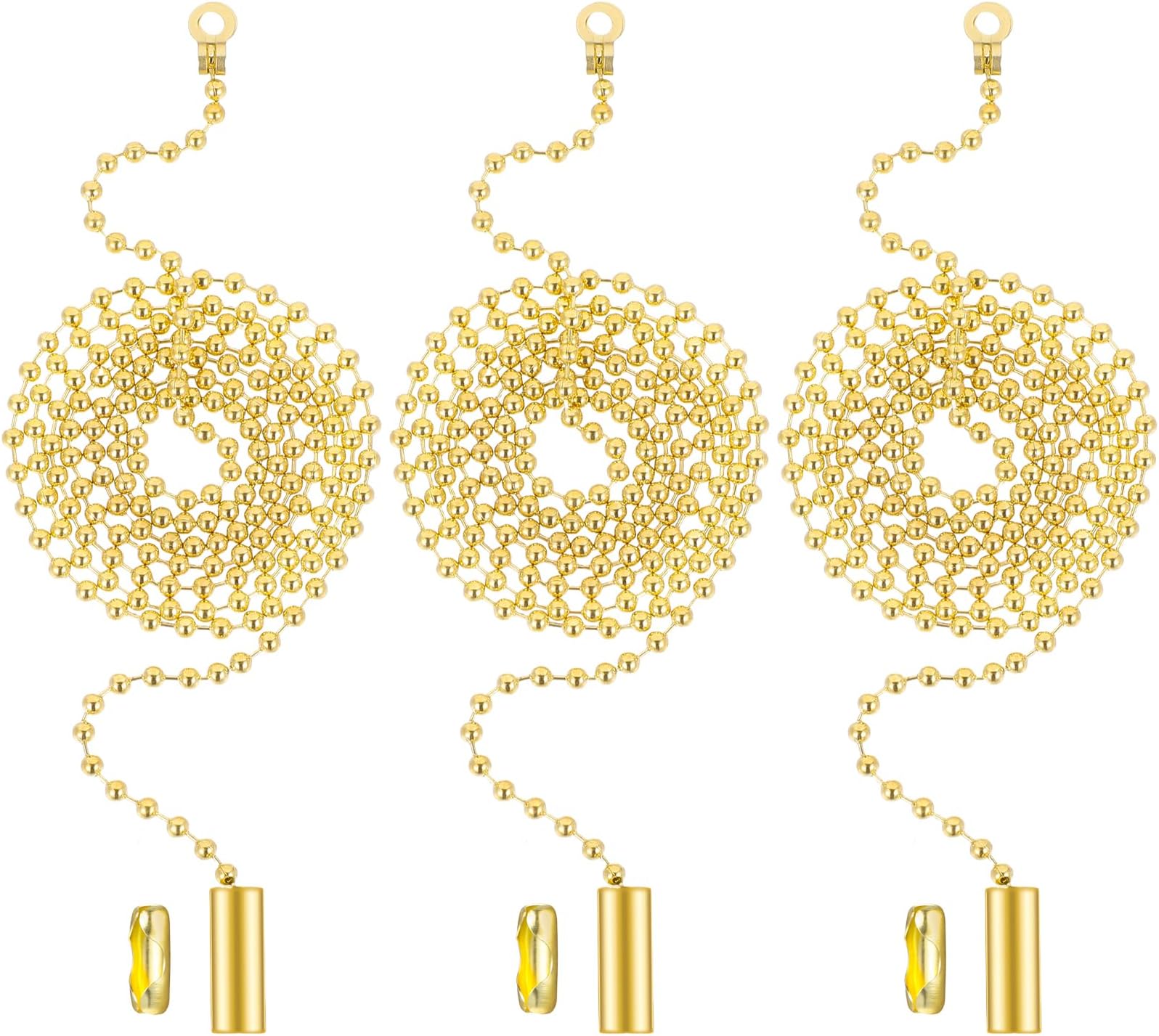 Amazon.com: 3 Pack Pull Chain String Extension Gold Ceiling Fan Pull ...