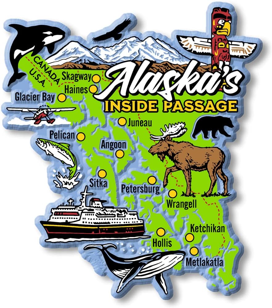 Amazon.com: Alaska Artwood State Magnet Collectible Souvenirs and Gifts ...