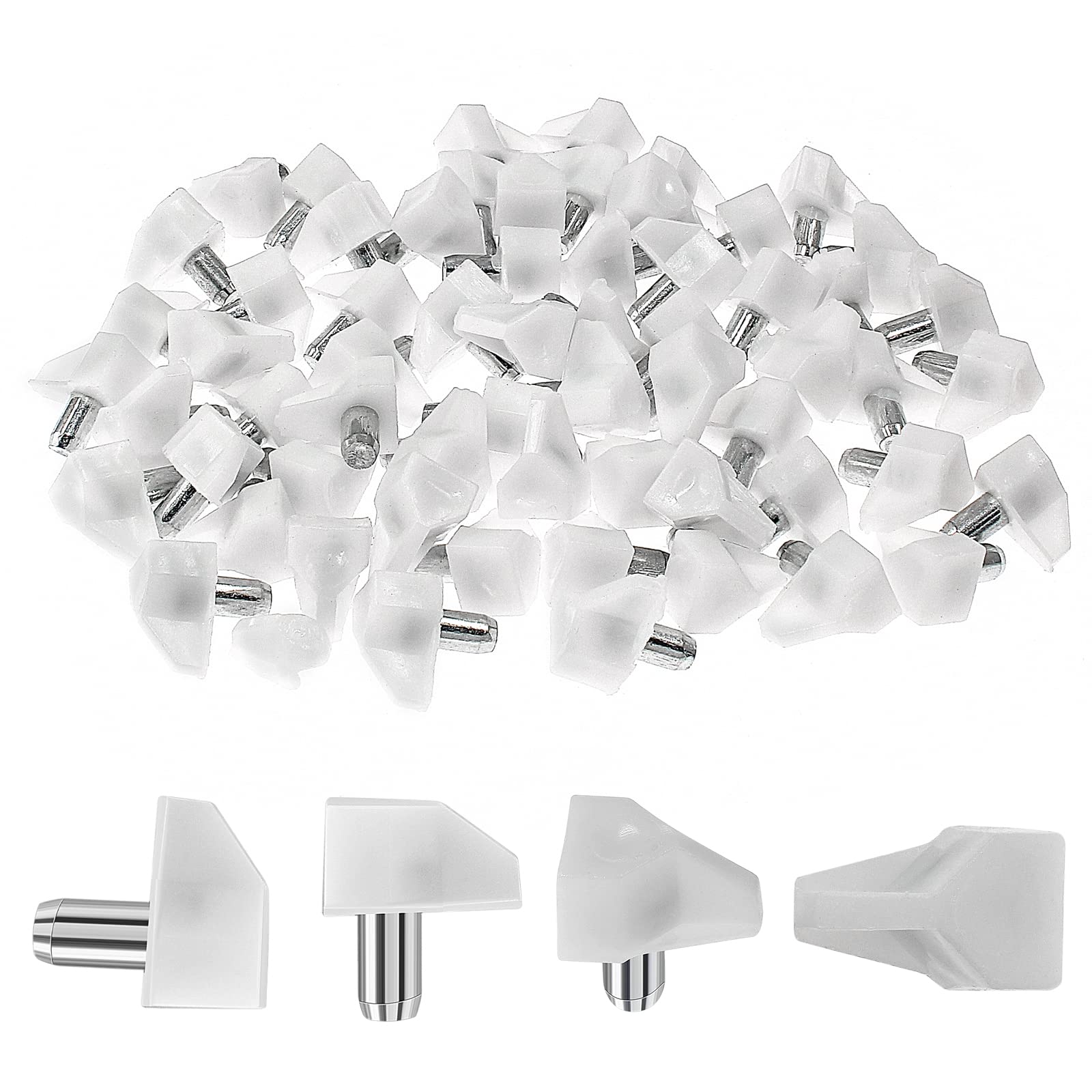 Amazon.com: Suiwotin 60pcs 5mm Shelf Support Peg, 3/16 Inch White ...