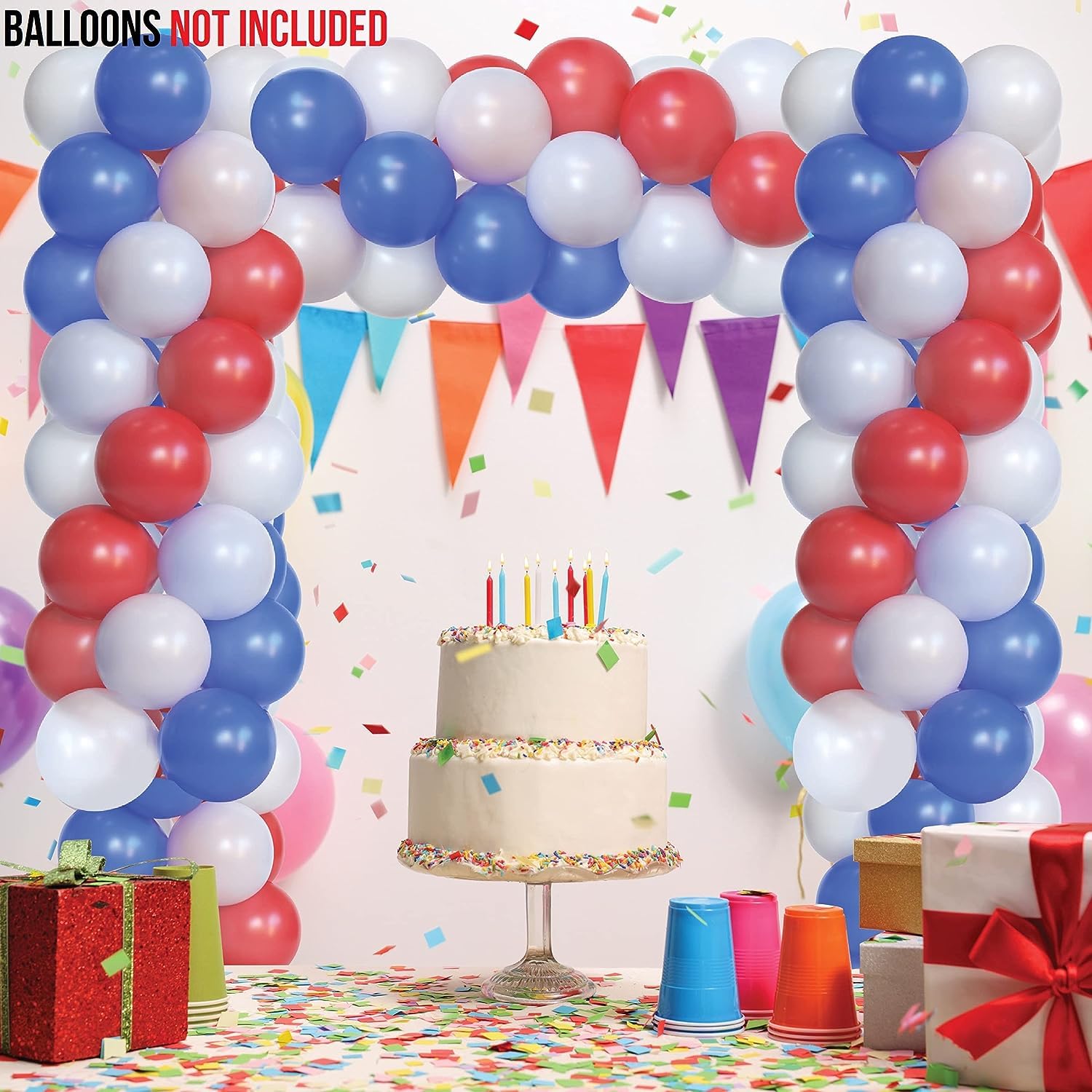 Snapklik.com : Prextex Balloon Arch Kit Column & Square Balloon Table ...