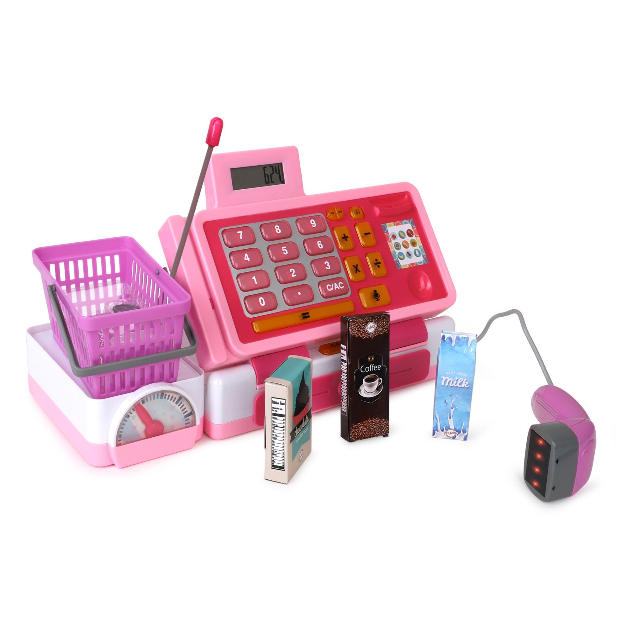 Snapklik.com : Playkidz Interactive Toy Cash Register - Pink For Girls ...