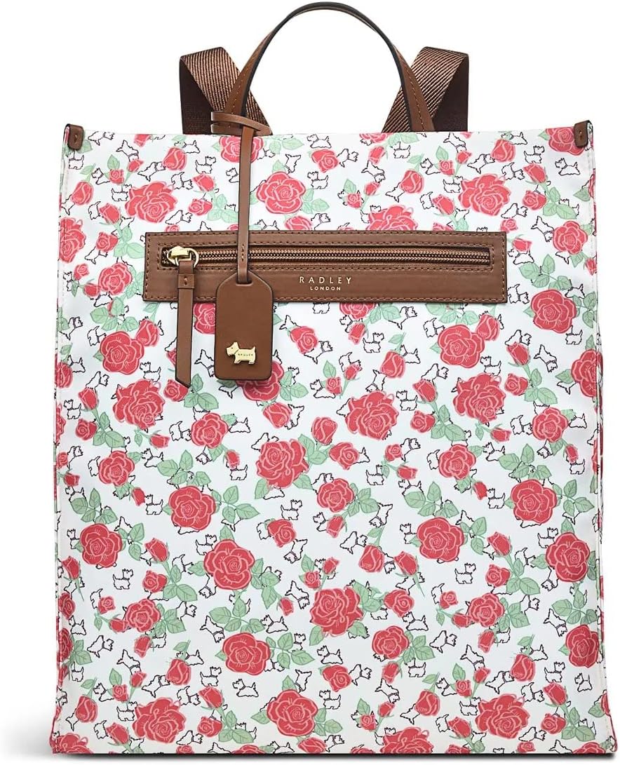 RADLEY London Roses Responsible Medium Zip-Top Backpack in Light ...