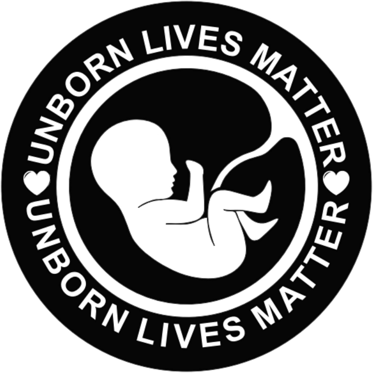 Amazon.com: Unborn Lives Matter Round Magnet, Pro-Life Magnetic Decals ...