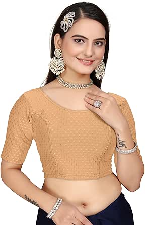 Kipzy Women's Round Neck Half Sleeve Blouse at Amazon Women’s Clothing ...