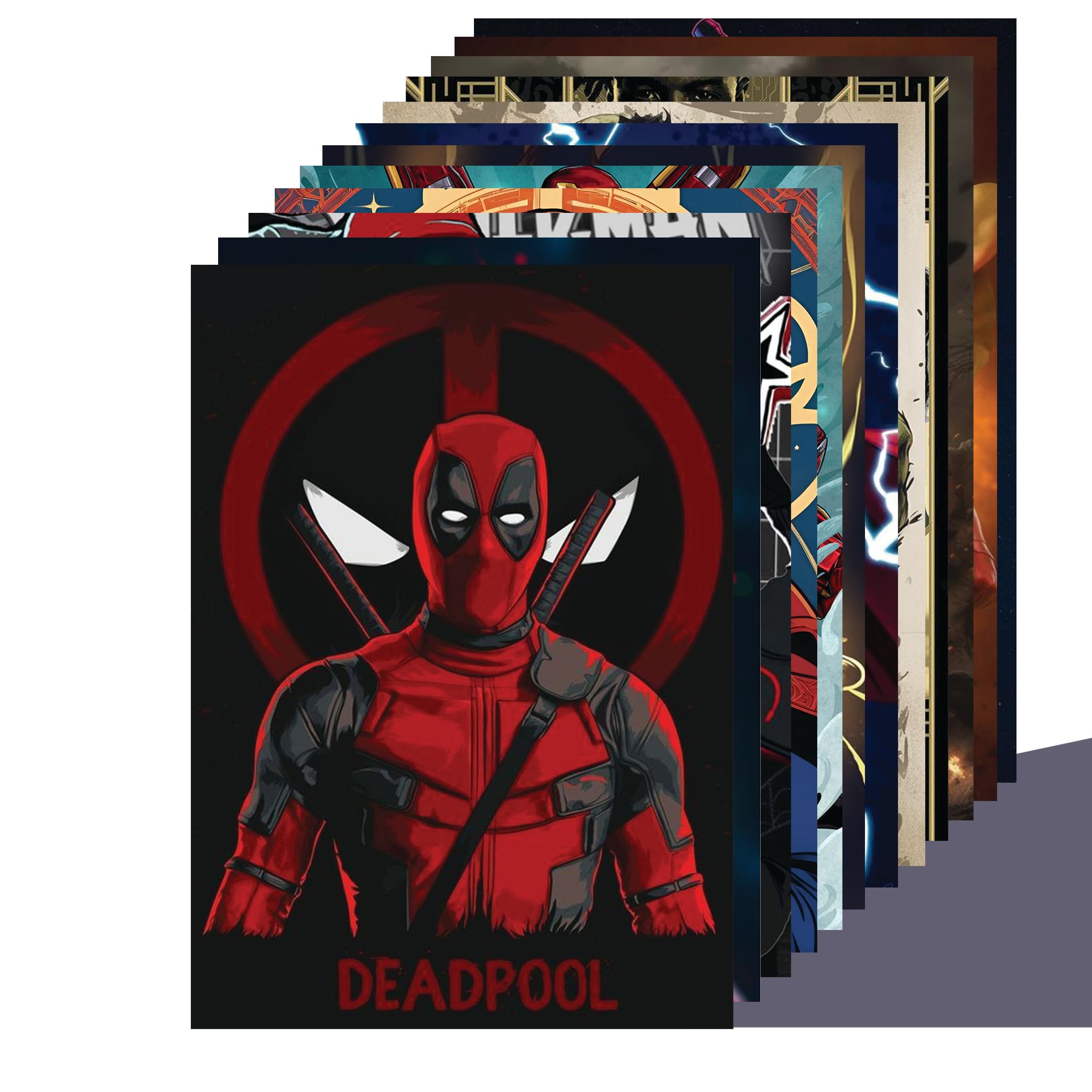 AROA Paper Set Of 12 Marvel Charecters Posters Model : 103 Wall ...