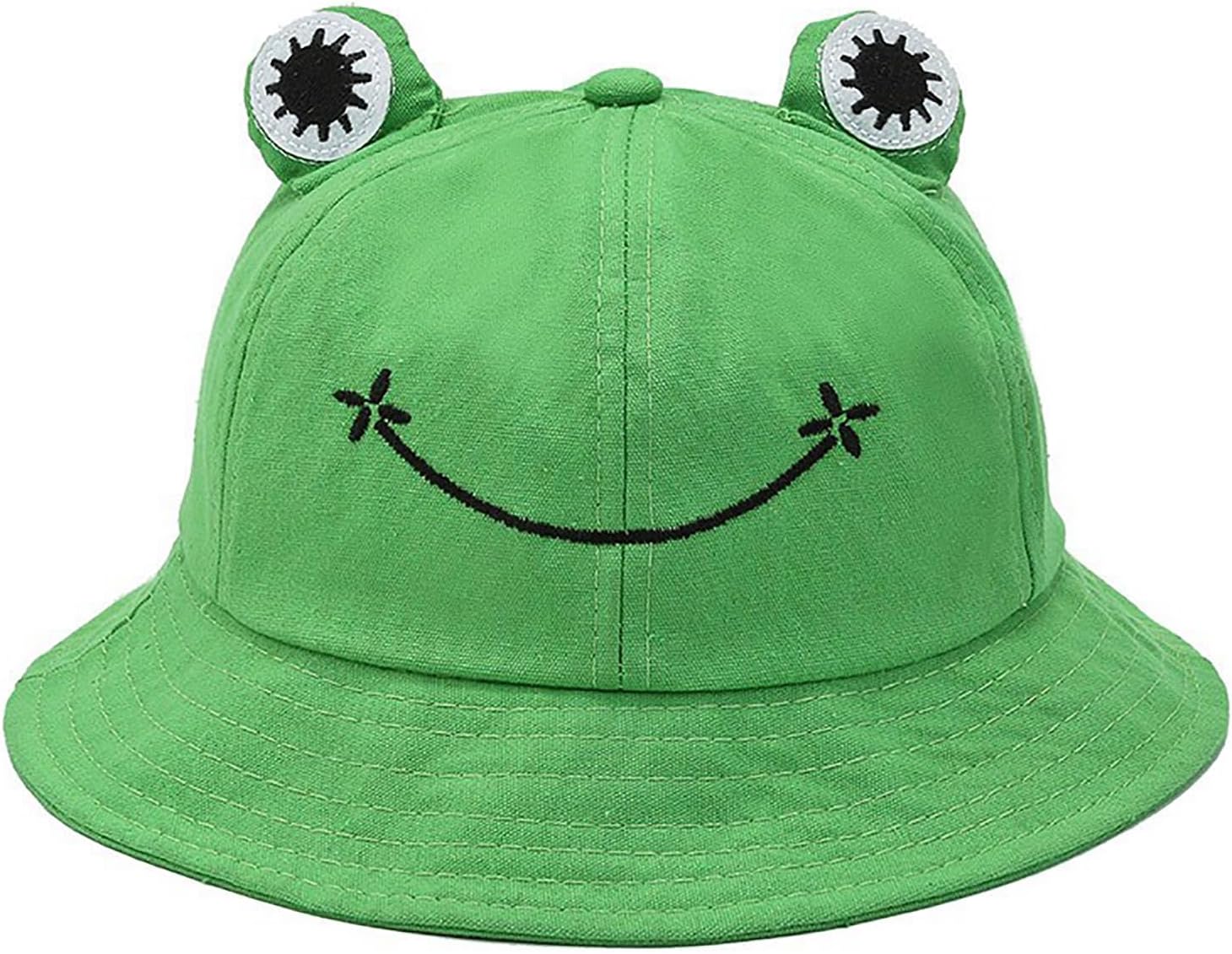 Soochat Hat, Green Frog Bucket Hat, Funny Frog Cap, Large, Cotton, for ...