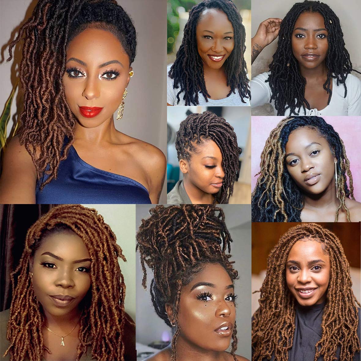 Snapklik.com : 36 Strands Short Soft Locs Crochet Hair 12 Inch 2 Packs ...