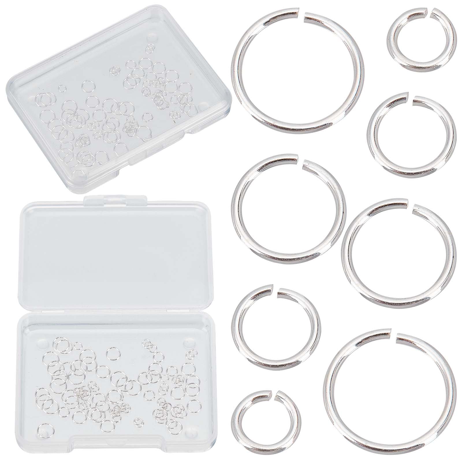 Amazon.com: CREATCABIN 80Pcs Open Jump Rings 925 Sterling Silver Small ...