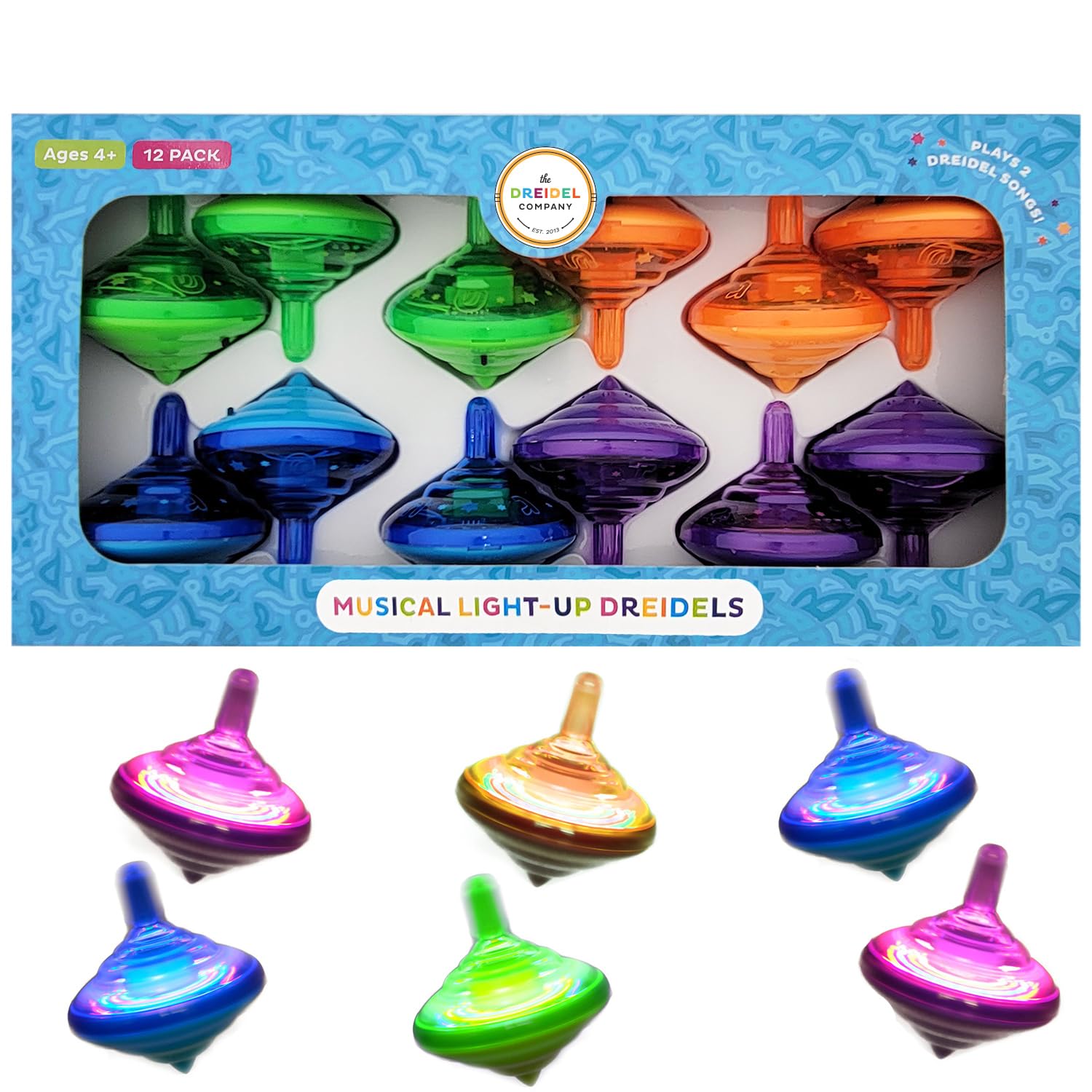 Snapklik.com : The Dreidel Company Hanukkah Musical Light-Up Dreidel ...