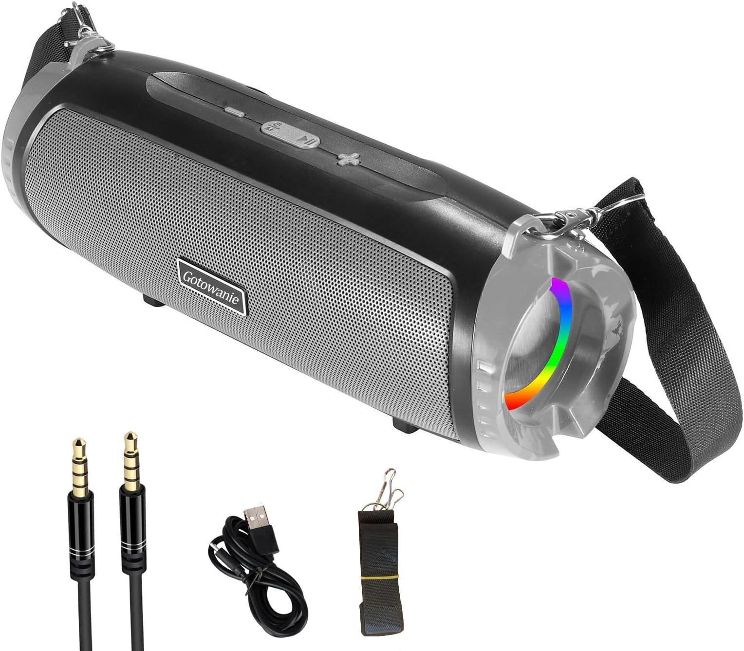 1 Hora Bocina Portatil Bluetooth 5.1, RGB Altavoces Inalámbricos con ...