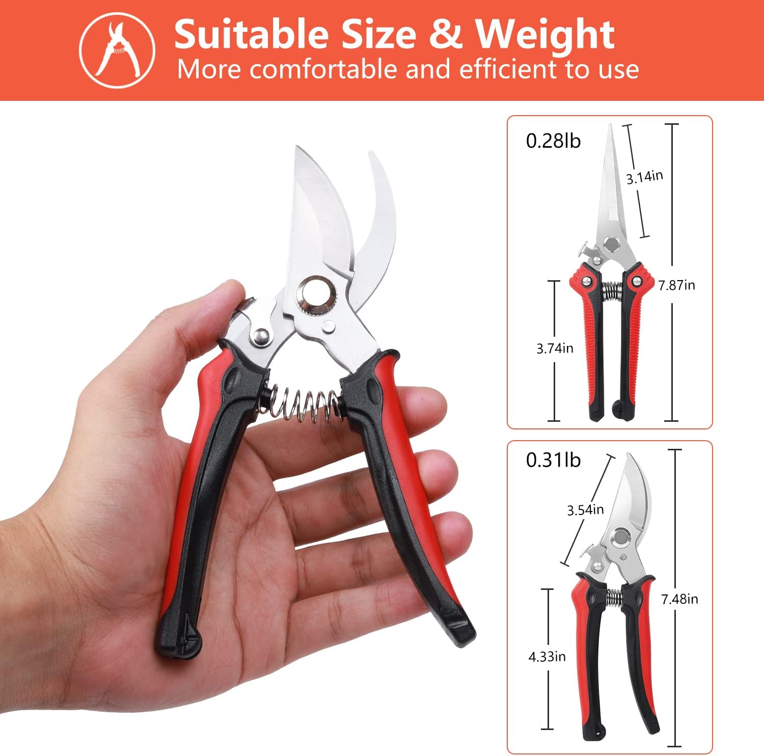 Buy Pruning Shears, Professional Garden Branch Scissors Clippers Set ...