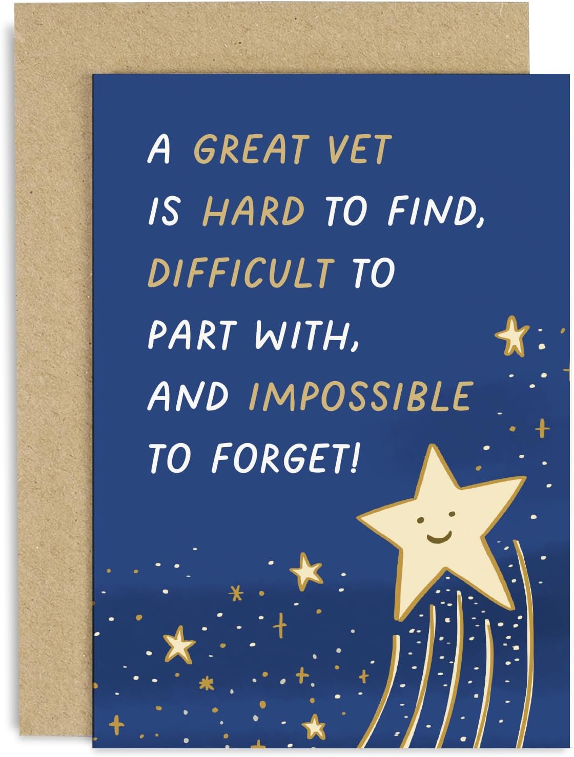 Old English Co. Cute Thank You Card for Vet - Great Vet Star Card ...