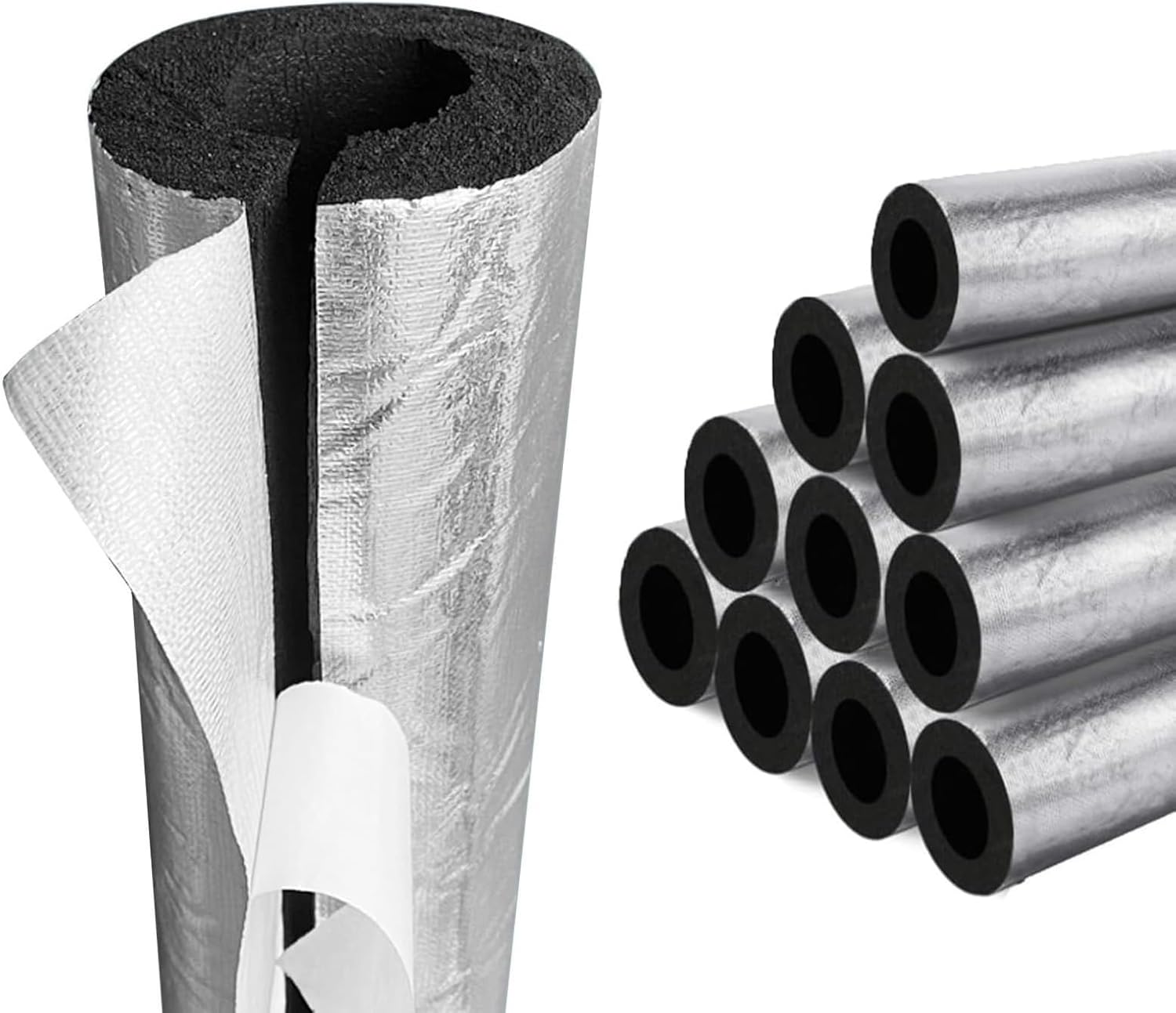 Amazon.com: Pipe Insulation Foam Tube, 95cm Self Adhesive Foam Pipe ...