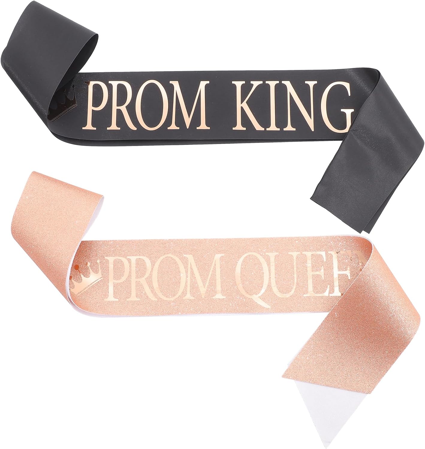 Amazon.com: LUOZZY 2pcs Prom King and Prom Queen Sashes King Sash Queen ...