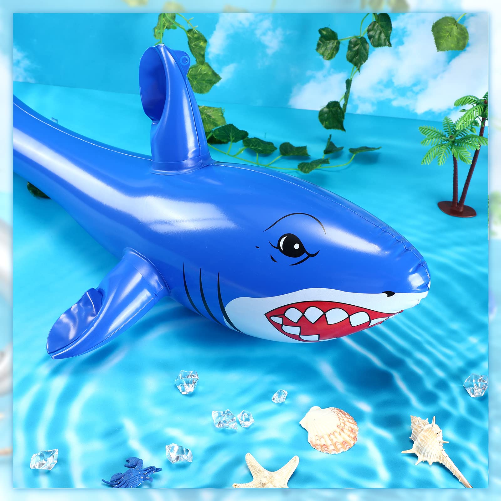 Snapklik.com : Leyndo 12 Pcs Summer Inflatable Shark Long Inflatable ...