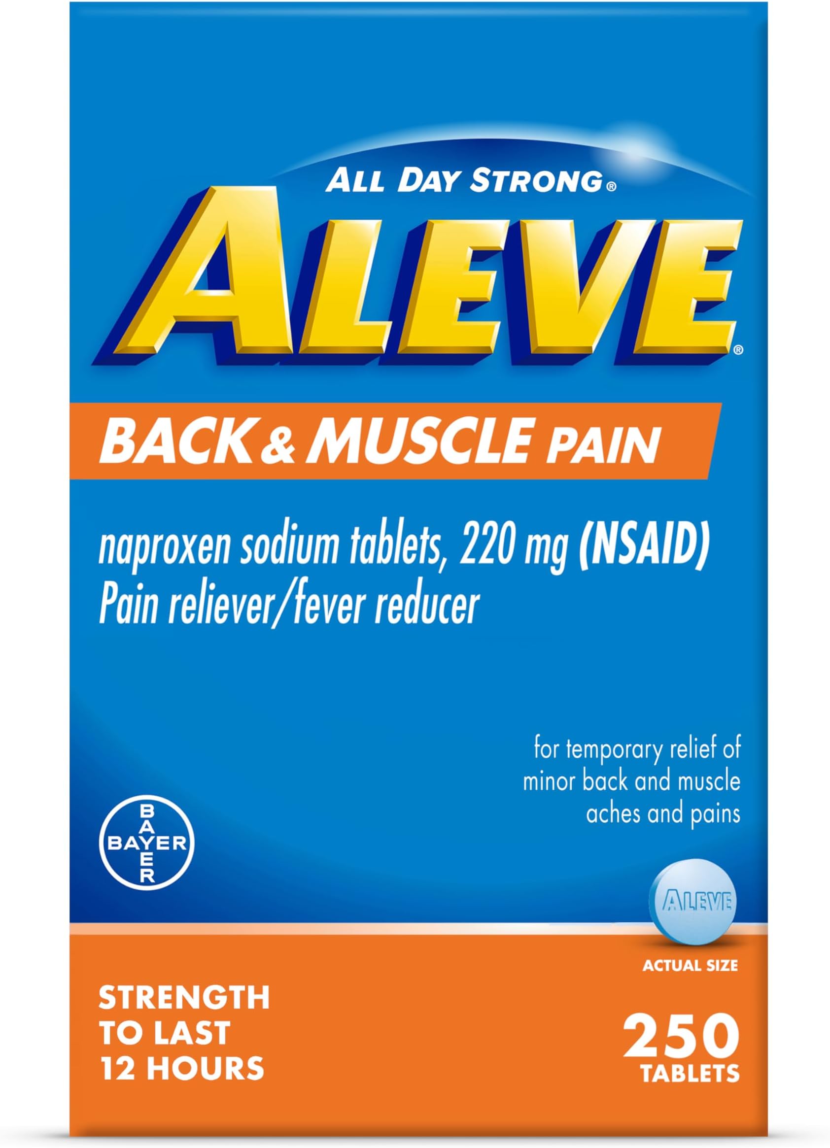 Amazon.com: Aleve Back and Muscle Pain Tablets, Fast Acting All Day ...