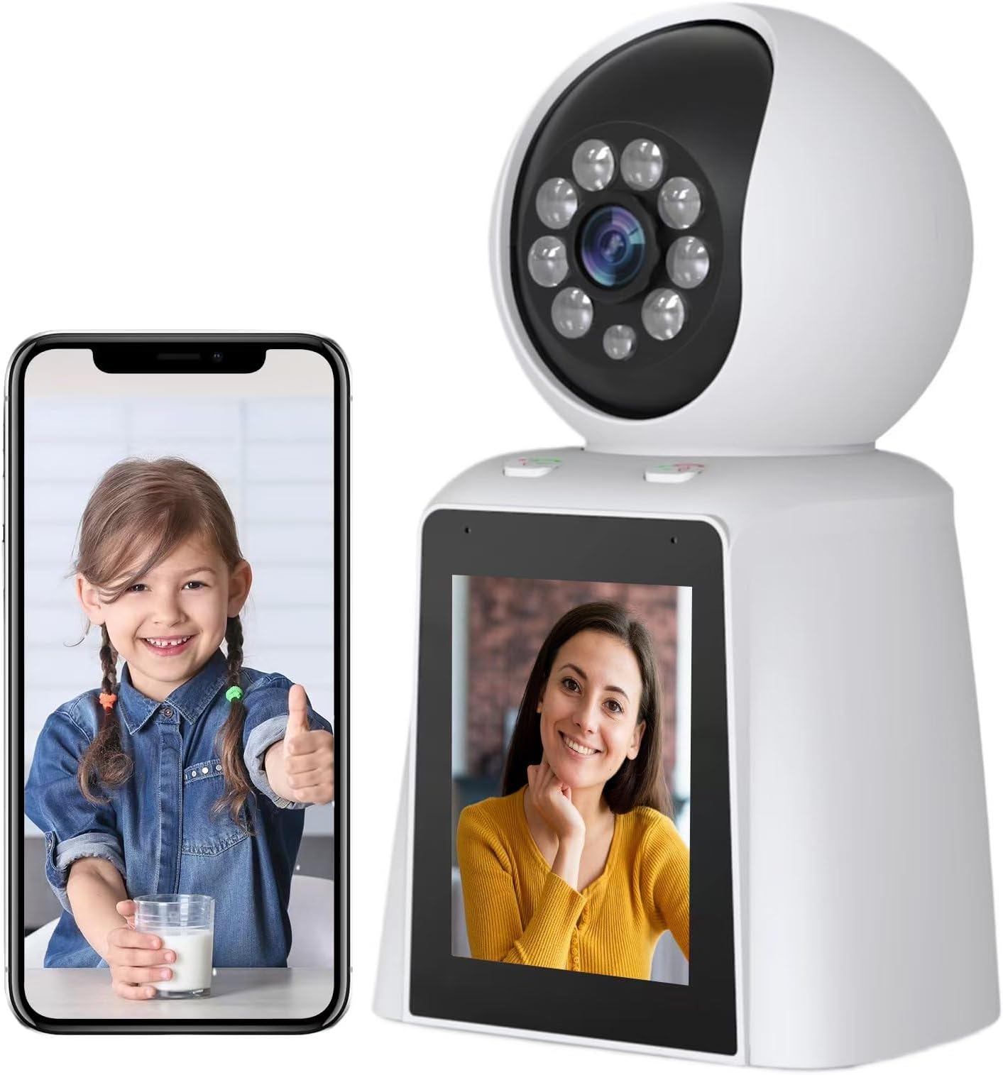 Amazon.com : oneware Video Call Security Camera Indoor, Nanny Camera ...