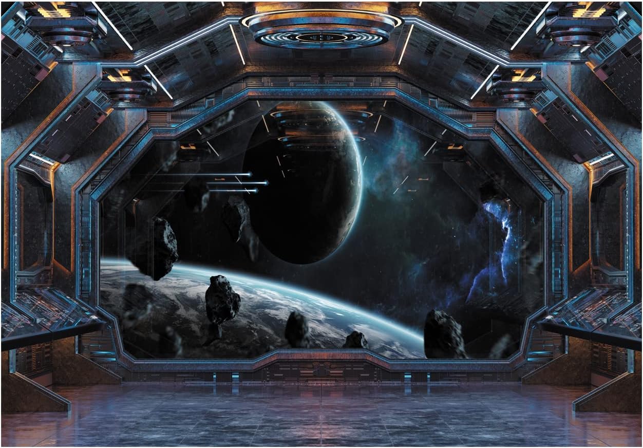Amazon.com : YYNXSY Space Station Background Spaceship Photography ...