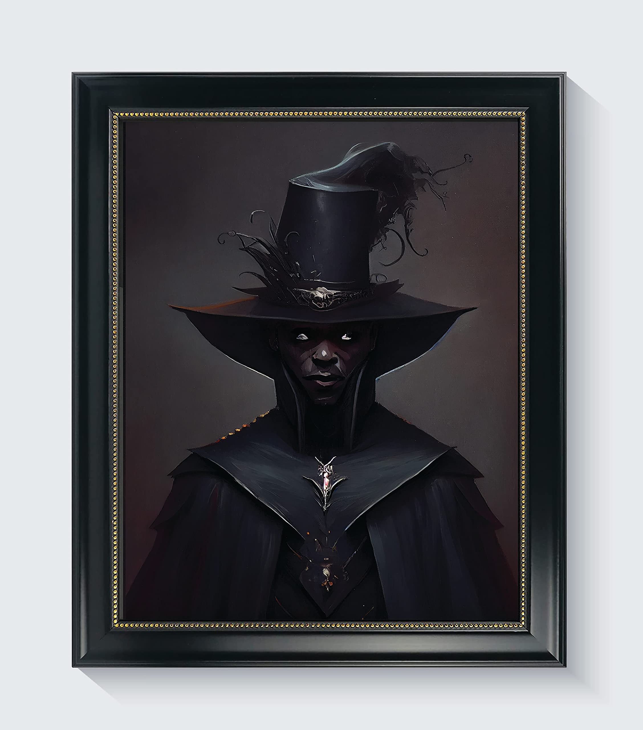 Amazon.com: Black Wizard Gothic Art Print Poster, Goth Wall Art ...