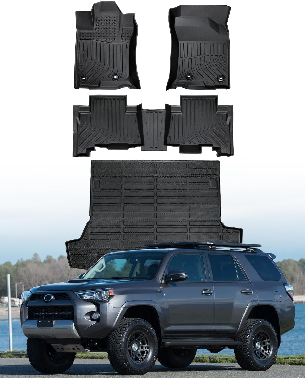 Amazon.com: All Weather Floor Mats Set Custom Fit for Toyota 4Runner ...