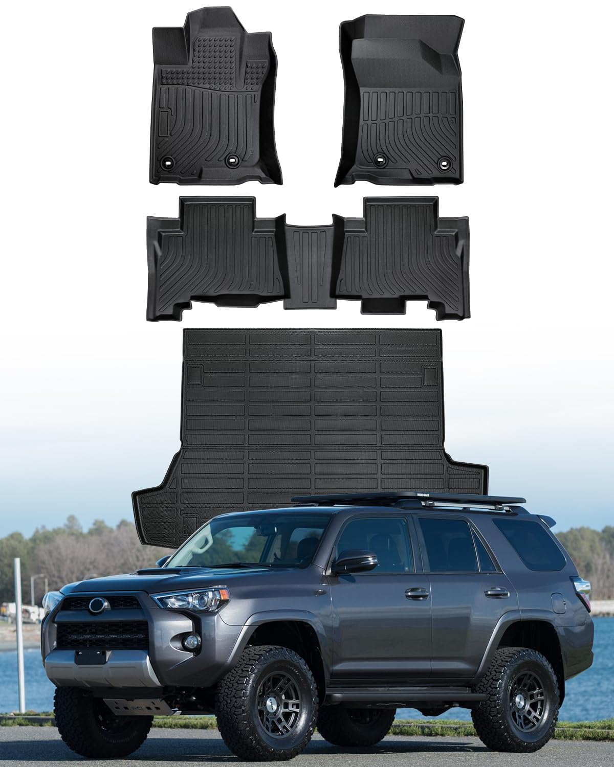 Amazon.com: All Weather Floor Mats Set Custom Fit for Toyota 4Runner ...