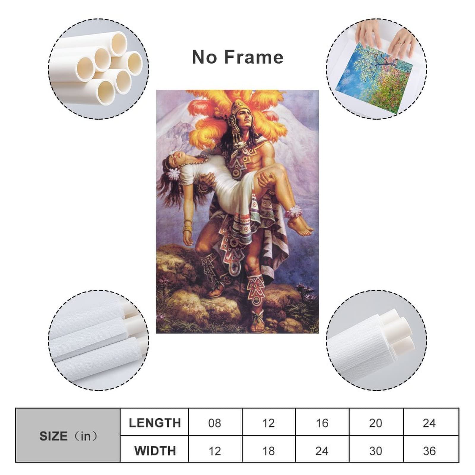 Aztec Warrior And Princess Poster