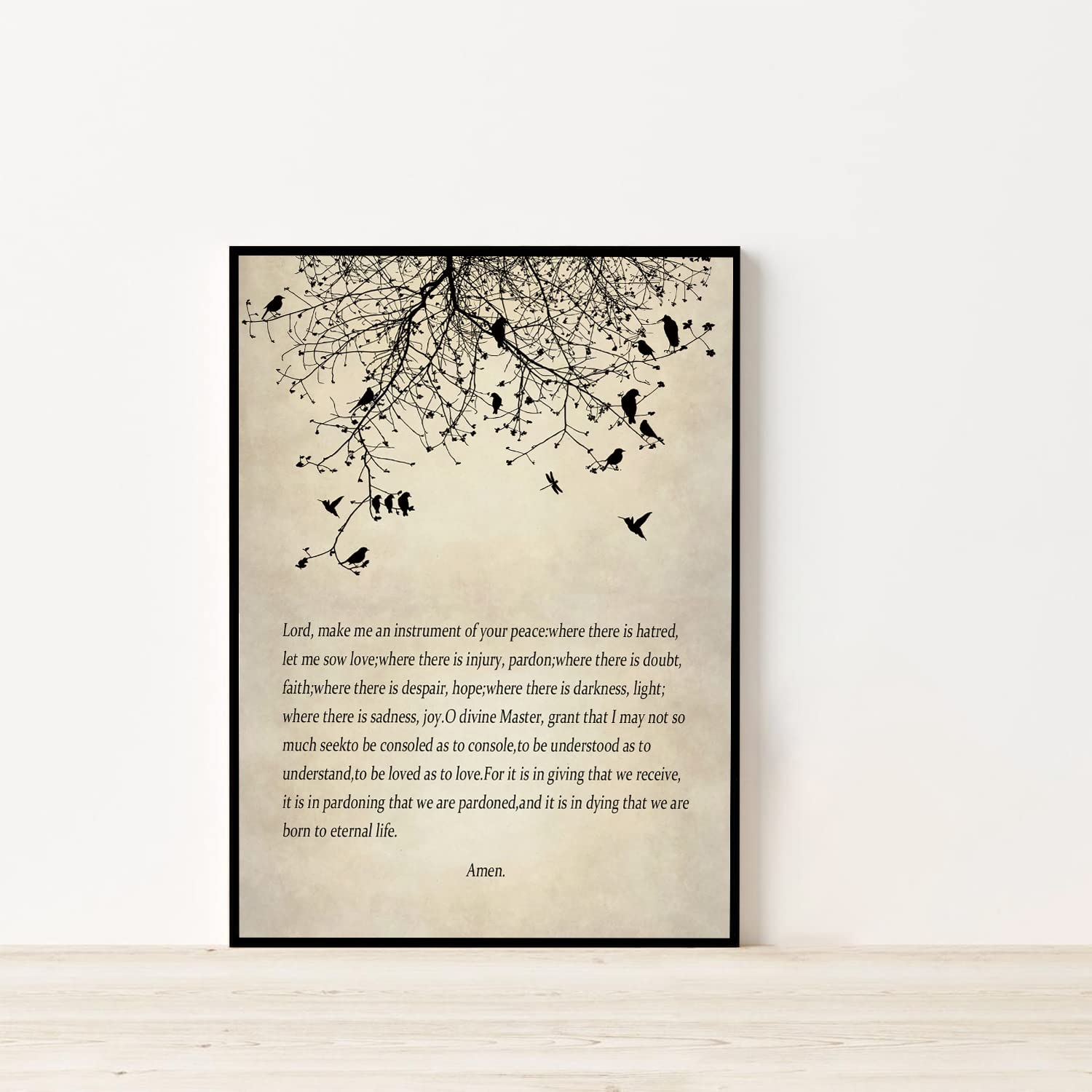 Snapklik.com : Prayer Of Saint Francis Wall Art Catholic Prayer Of ...