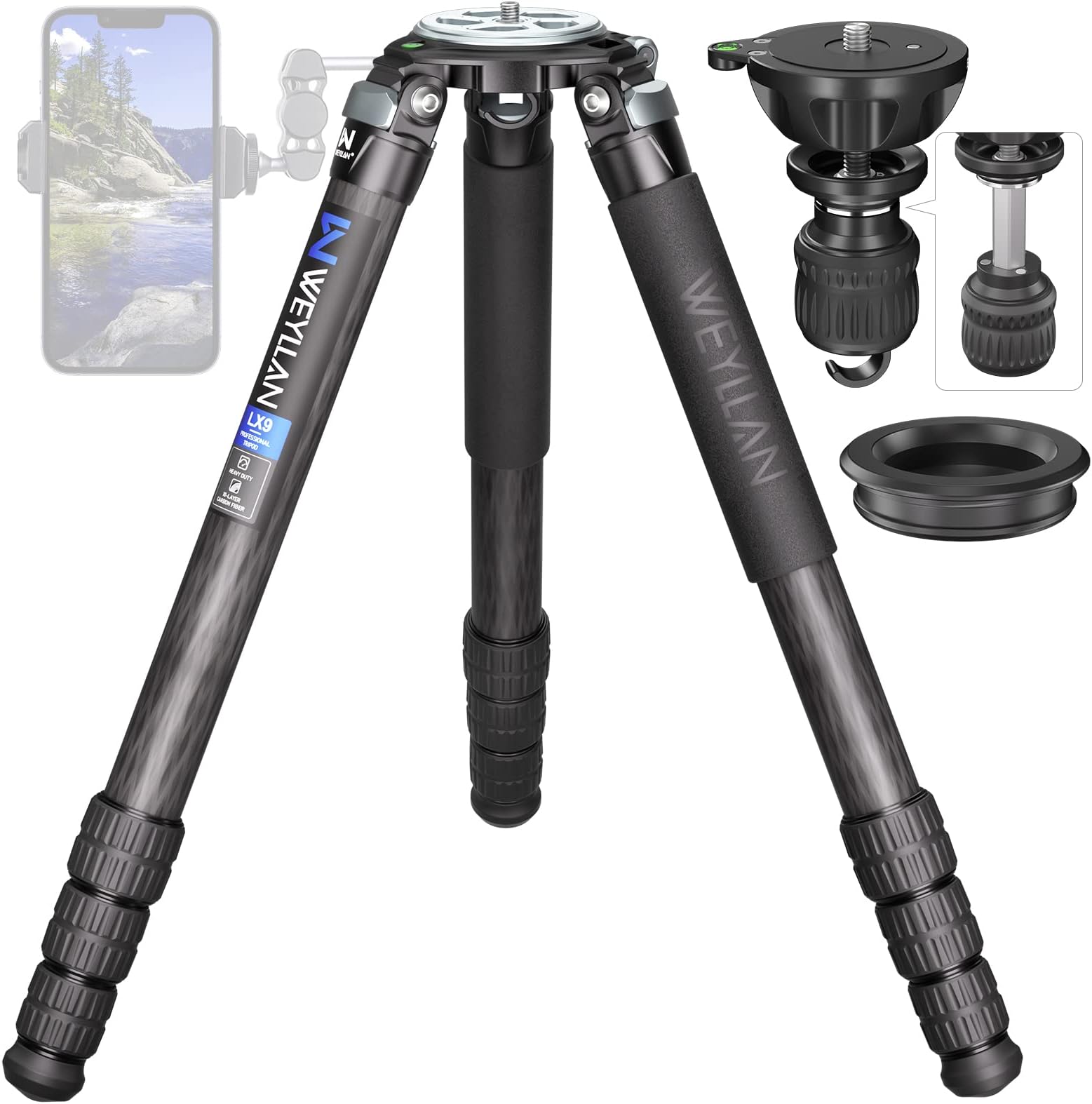 Amazon.com : Carbon Fiber Bowl Tripod-INNOREL RT90CG Heavy Duty Bowl ...