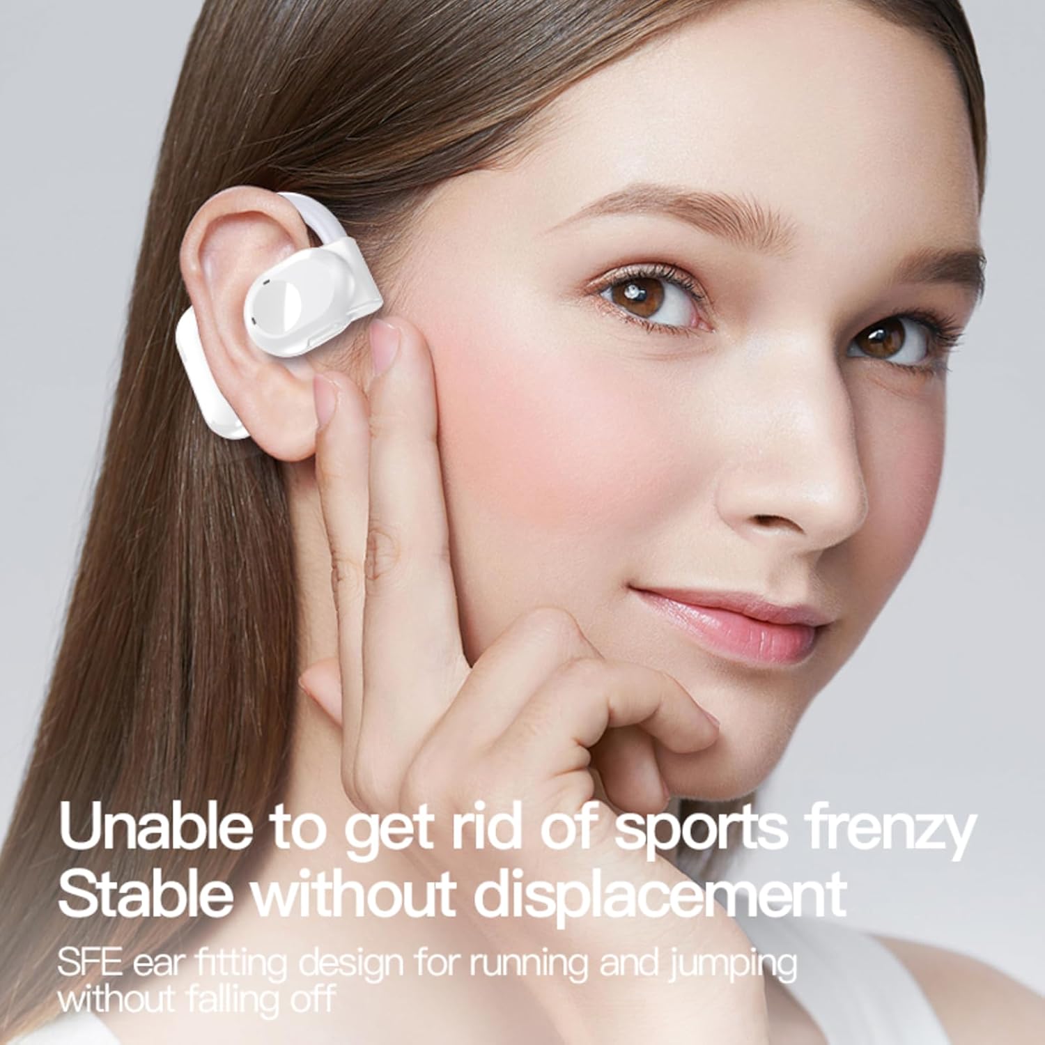 Open Ear Headphones Bluetooth 5.3 Wireless Earbuds with 16.2mm Driver ...