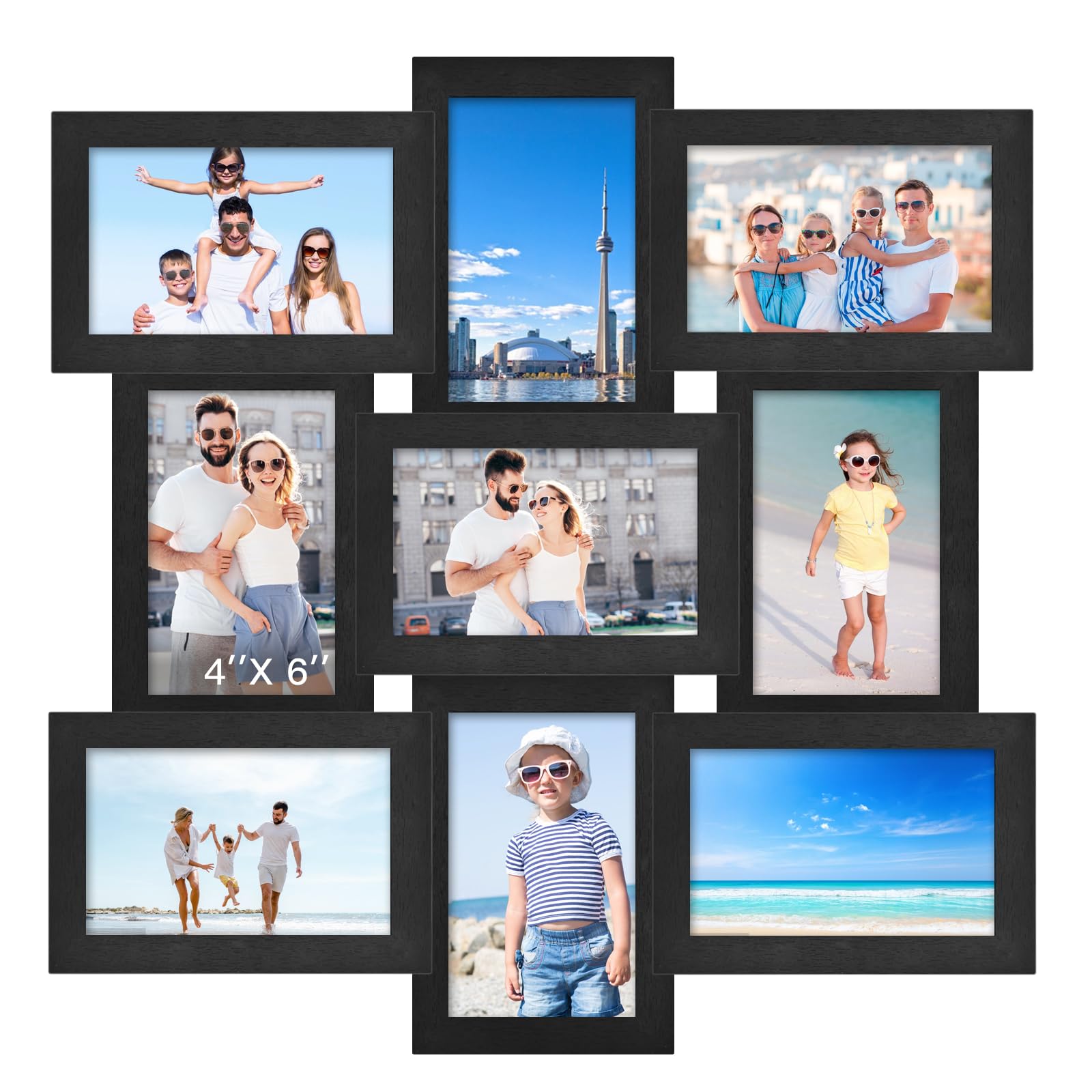Amazon.com - HEGATY 4x6 Picture Frames Collage, 9-Pack Picture Frames ...