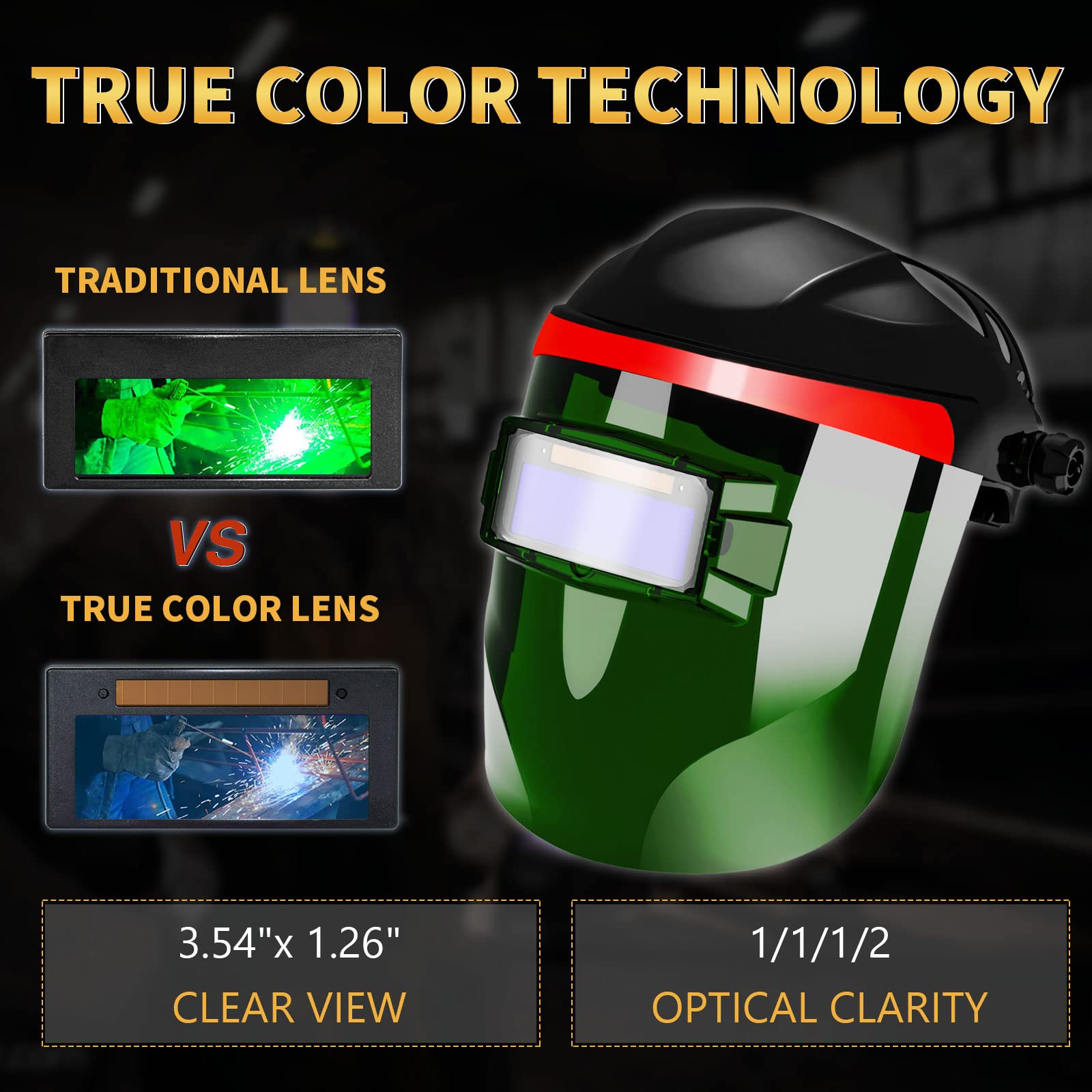 Snapklik.com : TRQWH Auto Darkening Welding Lens 2x425 Solar Powered ...