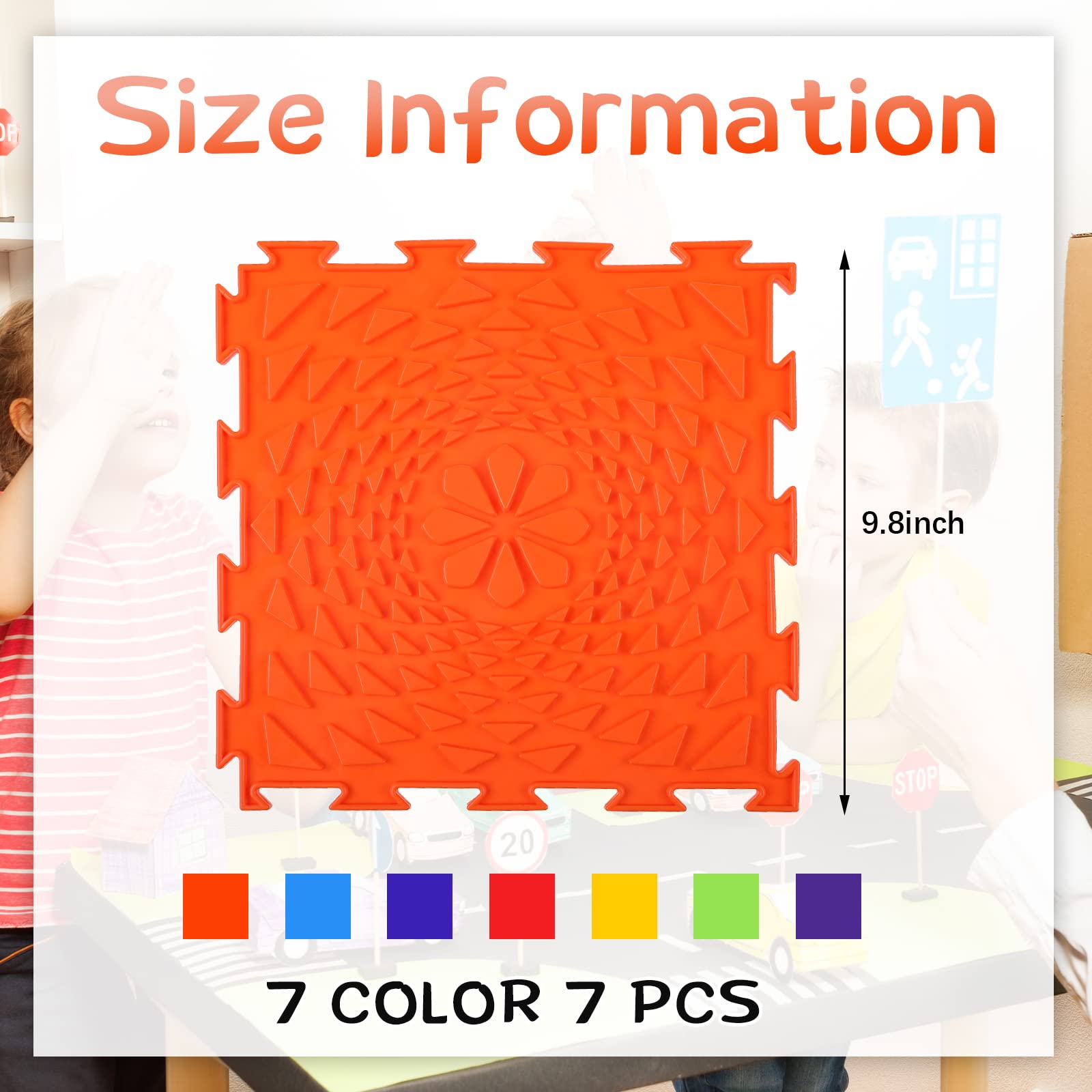 Snapklik.com : Maitys 7 Pcs Sensory Mat For Autistic Children Massage ...