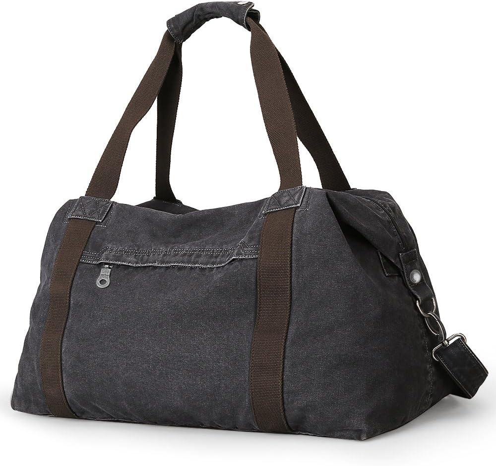 Amazon.com | Muzee Oversized Classic Vintage Canvas Travel Duffel Hand ...