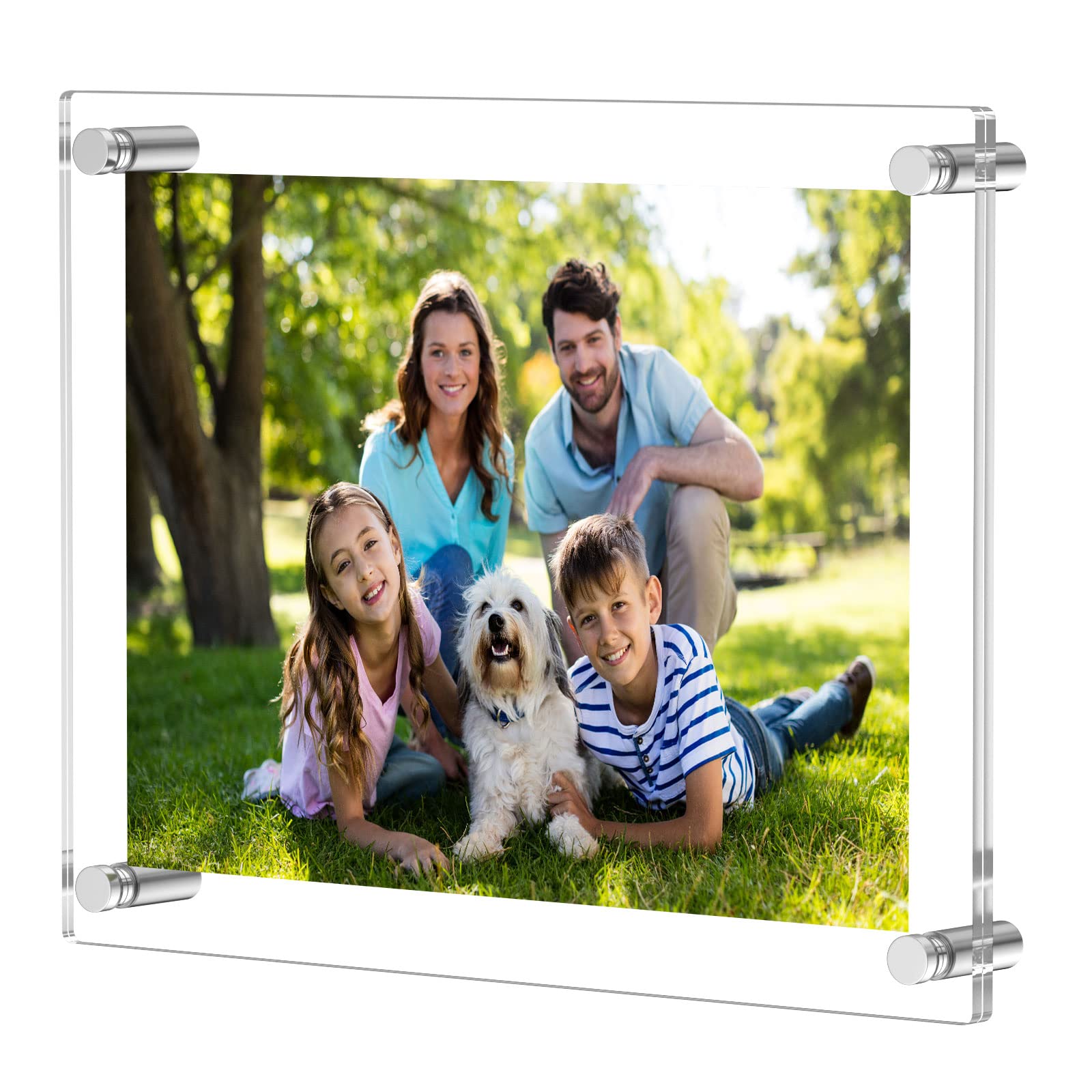 Buy NIUBEE 8 5x11 Clear Acrylic Wall Mount Floating Picture Frame A4