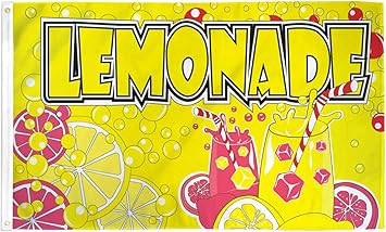 Amazon.com: Lemonade Flag 3x5ft Poly - Perfect for businesses, shops ...