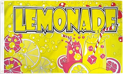 Amazon.com: Lemonade Flag 3x5ft Poly - Perfect for businesses, shops ...