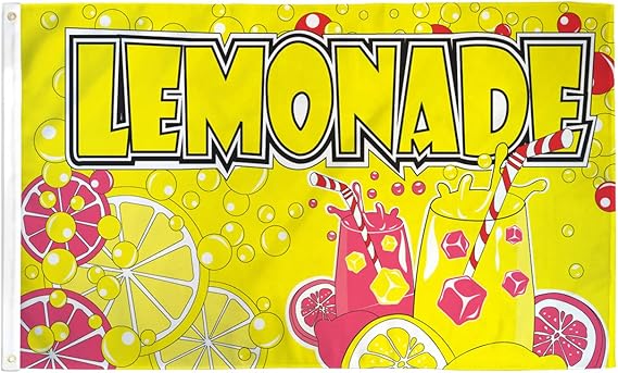 Amazon.com: Lemonade Flag 3x5ft Poly - Perfect for businesses, shops ...