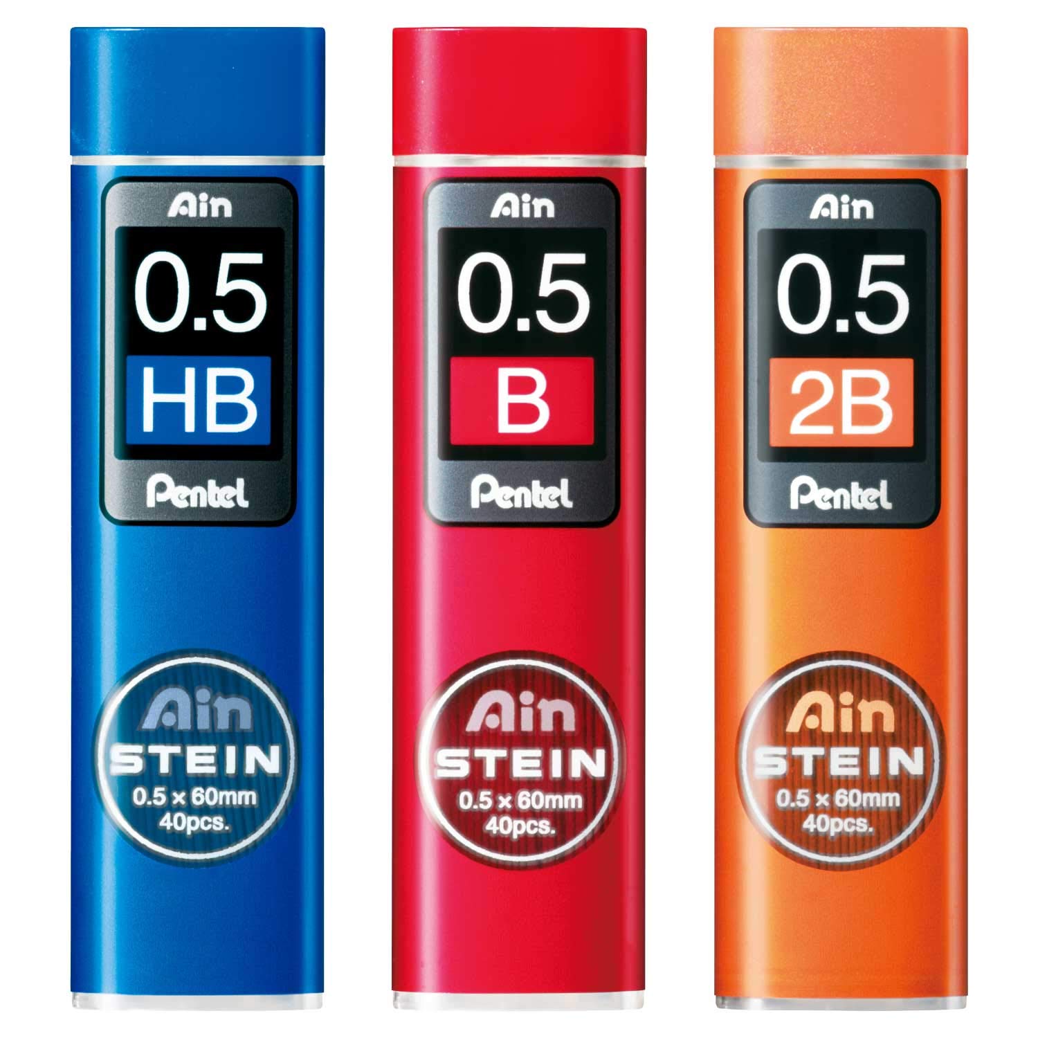 Pentel Mechanical Pencil Core Ein Core Stein 0.5mm HB/B / 2B Set ...