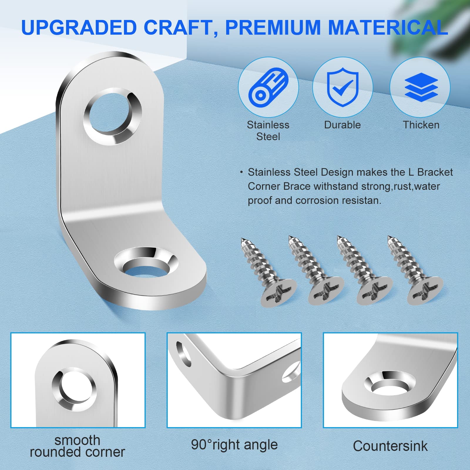 Small 90 Degree Brackets Right Angle Bracket, Small, For Strut Channel