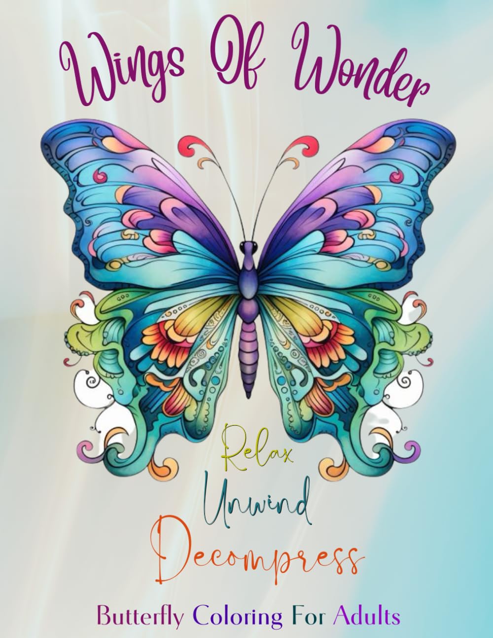 Amazon.com: Wings Of Wonder: Butterfly Coloring For Adults: Relax ...