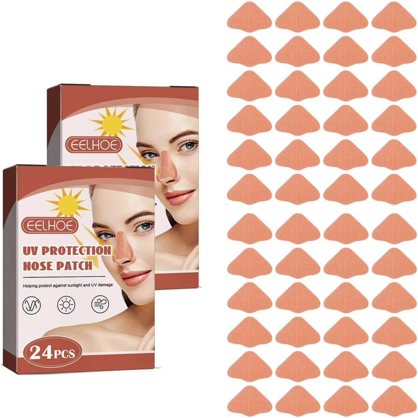 Amazon.com: 48 Pcs Nose Patch, Skin Sun Protection Nose Patch, UV ...