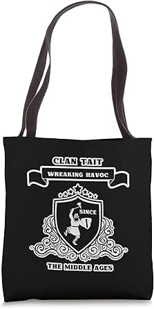 Amazon.com: Clan Tait Scottish Kilt Sword Crest Highland Tote Bag ...